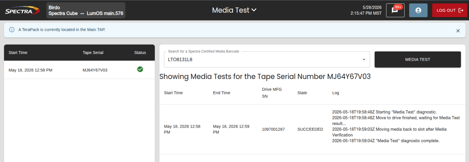 Spectra LumOS 3.1: Greater Operational Control for Modern Tape ...